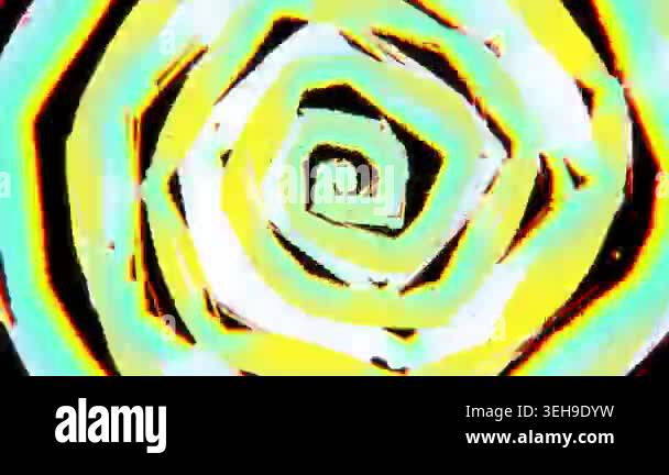Rotating twisted lines in hypnotic motion on a black background. Stock ...