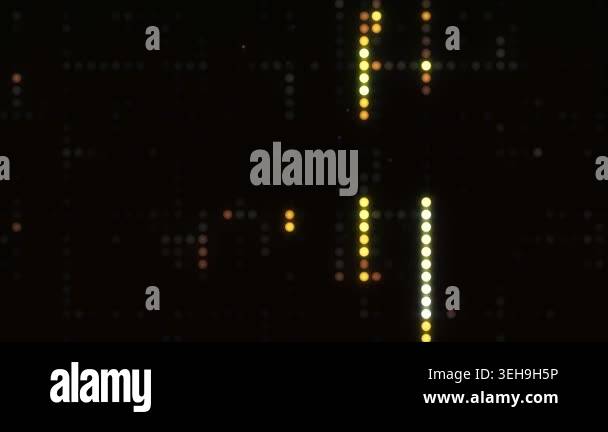 Abstract technology background featuring vertical lines of light dots ...