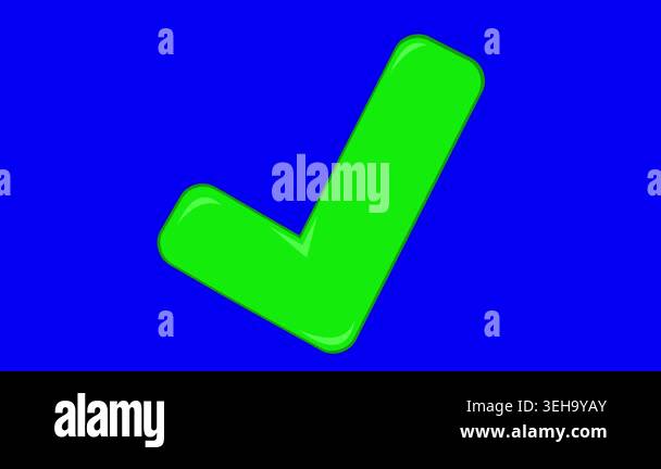 animated green checkmark icon with alpha channel transparency glossy ...