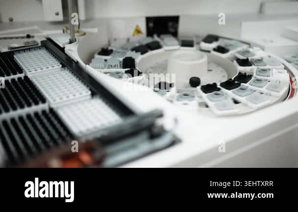 Laboratory equipment with multiple sample holders in a modern ...