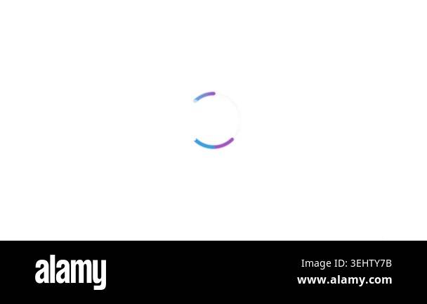 Loading spinner progress animation with rotating interface indicator ...