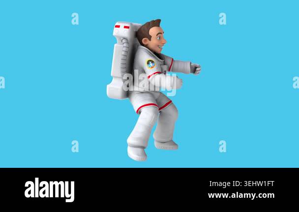 Fun 3D cartoon astronaut dancing Stock Video Footage - Alamy