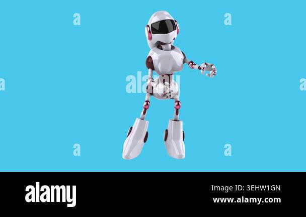 Fun 3D cartoon robot dancing Stock Video Footage - Alamy