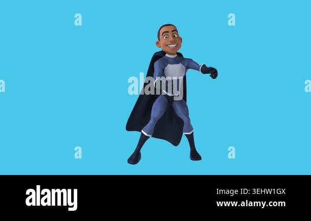 Fun 3D cartoon superhero dancing Stock Video Footage - Alamy