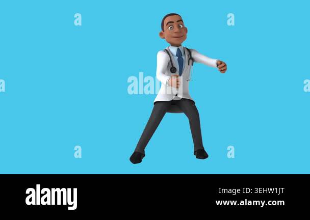 Fun 3D cartoon doctor dancing Stock Video Footage - Alamy