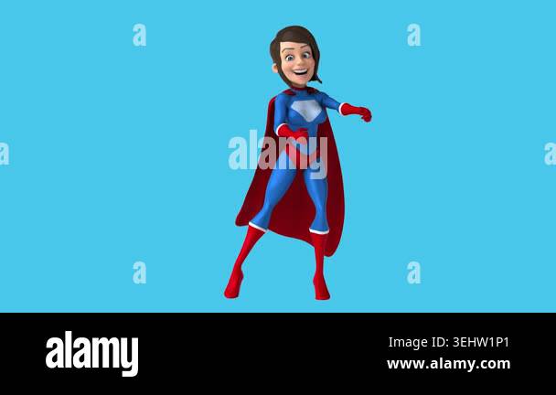 Fun 3D cartoon superhero dancing Stock Video Footage - Alamy