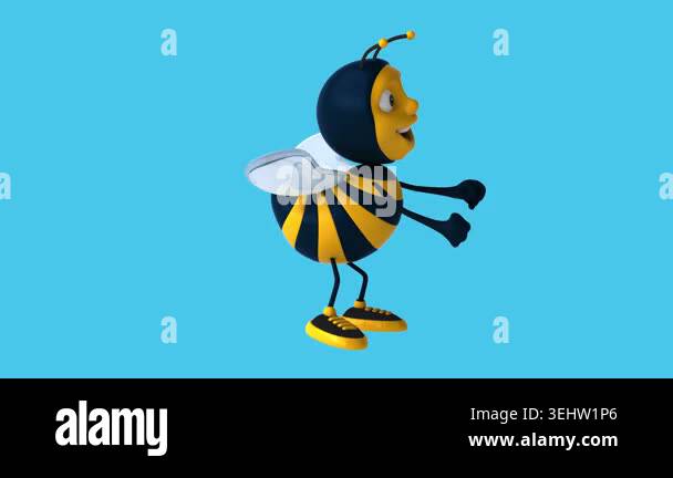 Fun 3D cartoon bee dancing Stock Video Footage - Alamy