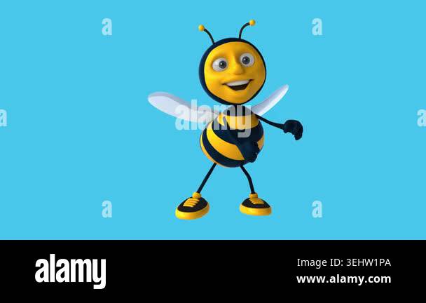 Fun 3D cartoon bee dancing Stock Video Footage - Alamy