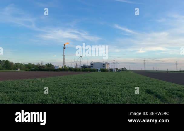 Schoenkirchen, Lower Austria - May 4, 2026: Natural gas plant with ...