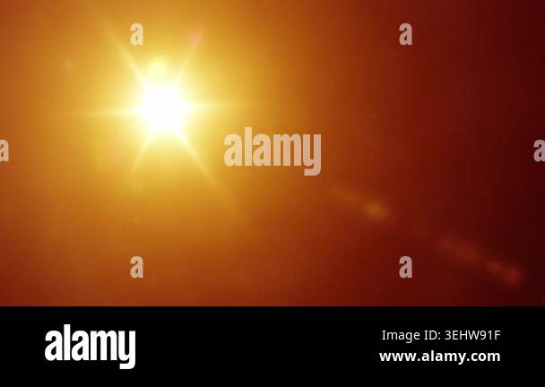 Bright Sunset Sun with Rotating Rays on Orange Sky Background Seamless ...