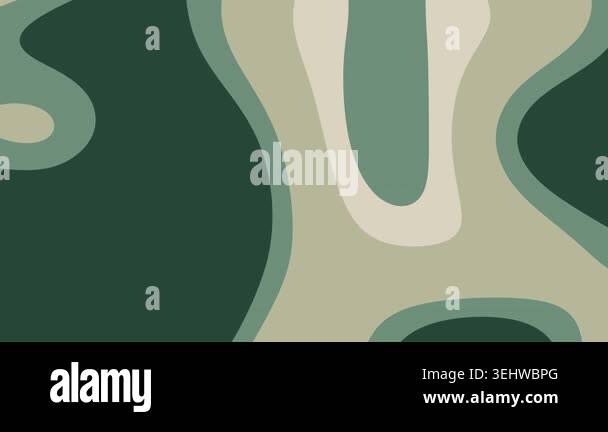 Abstract shape composition in muted green and beige tones on a textured ...