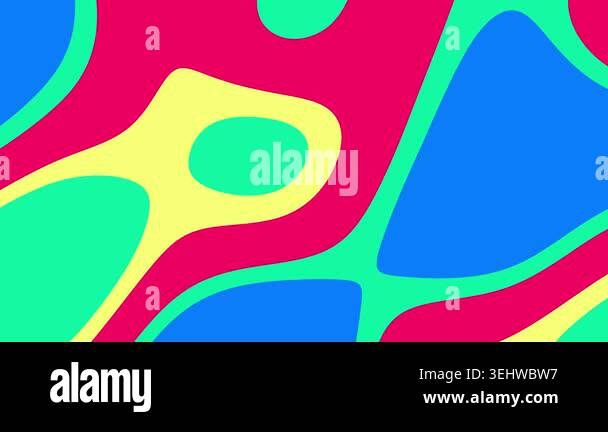 Abstract colorful design with shapes in shades of pink, blue, yellow ...