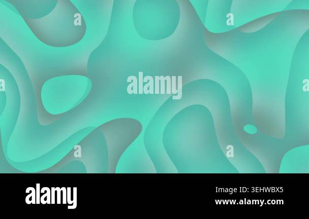 Abstract turquoise background with fluid shapes creating a smooth and ...