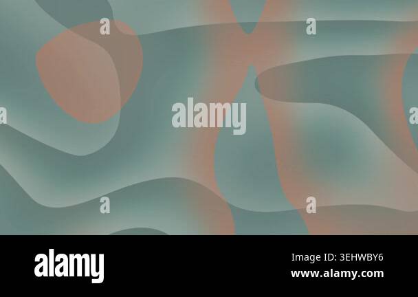 Abstract colorful design with smooth curves and waves in shades of teal ...
