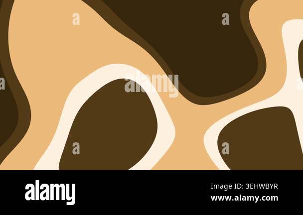 Abstract illustration featuring organic shapes in brown and beige tones ...