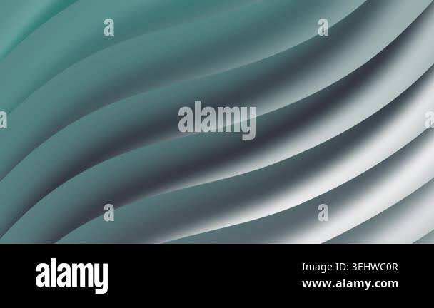 Abstract pattern of smooth curved lines in shades of teal and grey ...