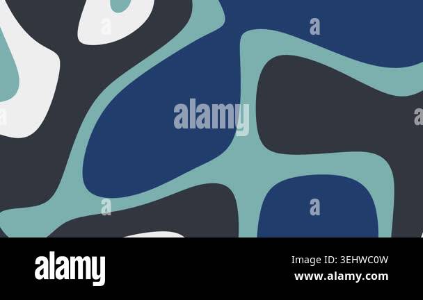 Abstract design featuring organic shapes in shades of blue and teal ...