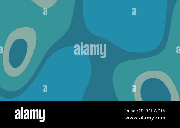 Abstract pattern with blue and turquoise shapes creating a flowing ...