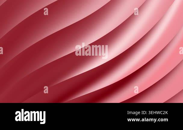 Close-up of curved red fabric exhibiting smooth waves and soft texture ...