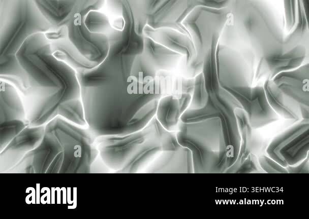 Abstract design featuring fluid, wavy shapes with light reflections on ...