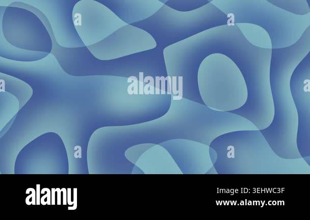 Abstract shapes and curves in varying shades of blue create a smooth ...