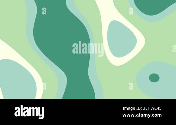 Abstract wavy pattern in green and cream colors creating a modern ...