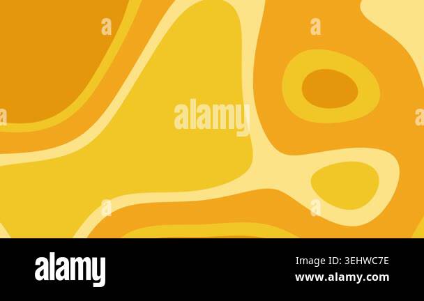 Abstract yellow background with flowing shapes and organic forms ...