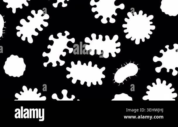 Luma matte or alpha channel mask of bacteria silhouettes for 2D ...