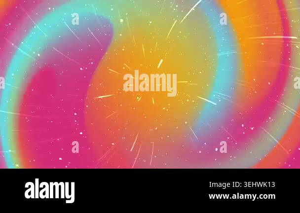 Colorful abstract swirl with vibrant hues of orange, pink, and blue on ...
