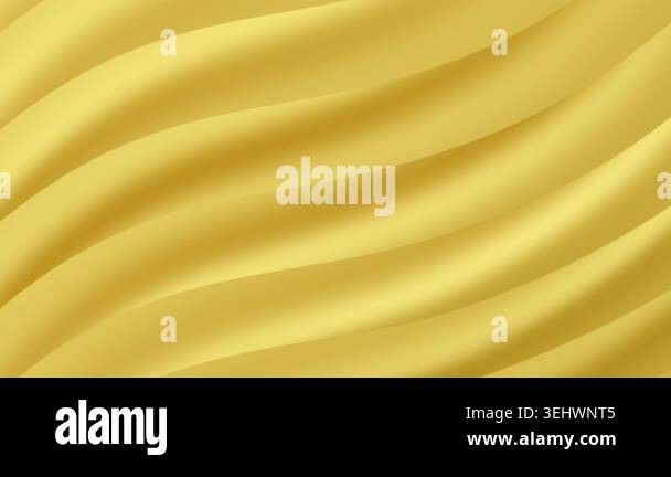 Yellow fabric with smooth, wavy textures arranged horizontally across ...