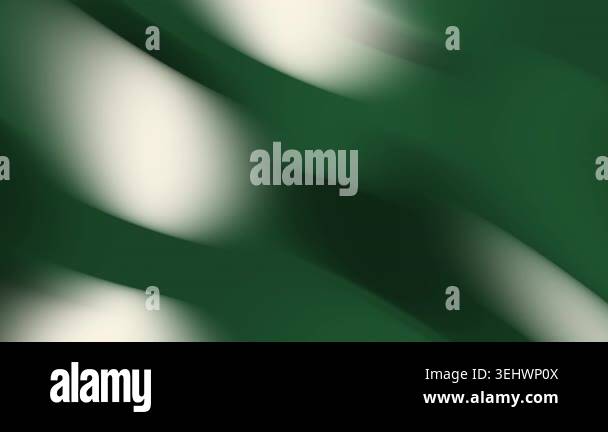 Abstract green and white blurred background with smooth flowing lines ...