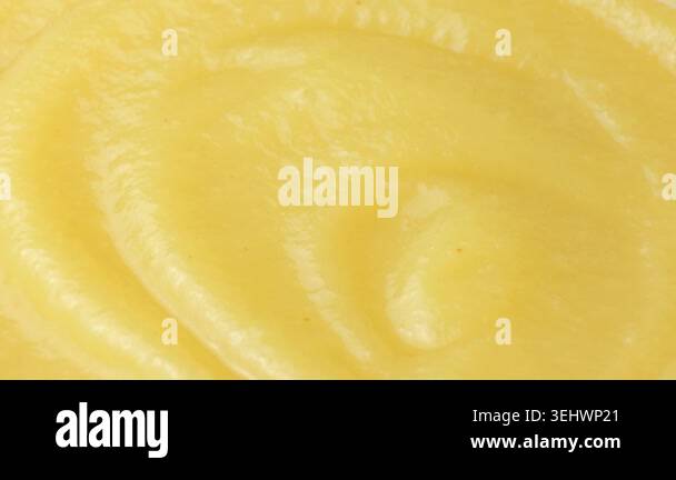 Close-up of creamy mashed apple sauce texture Stock Video Footage - Alamy