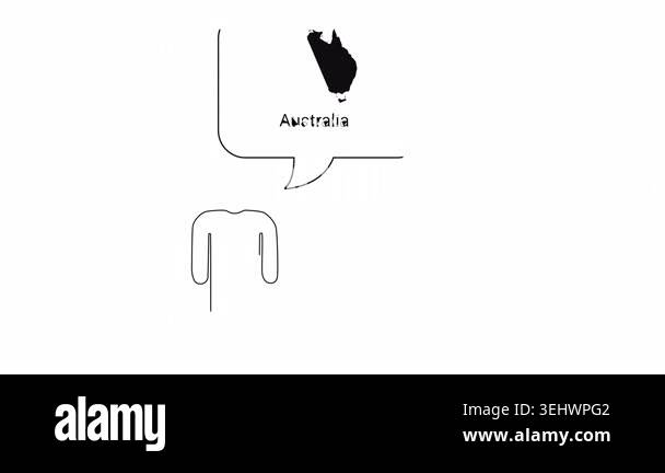 A minimalist line drawing shows a person with a thought bubble ...
