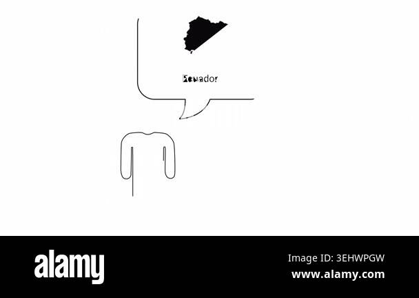 A simple line drawing of a person with a speech bubble containing the ...