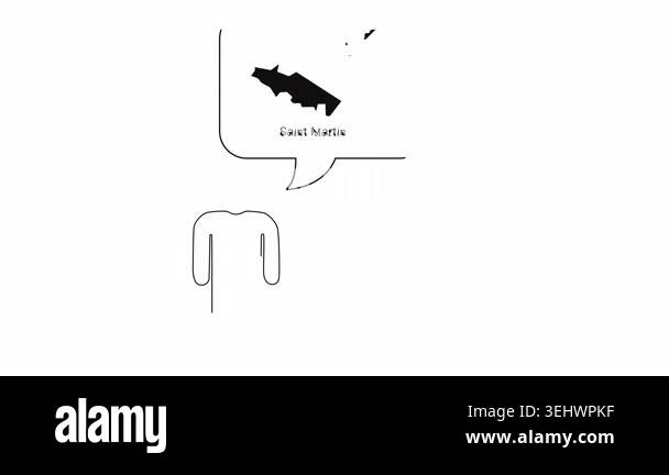 A simple line drawing of a person with a speech bubble containing the ...