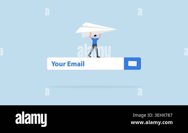 4k animation of entrepreneur introducing origami paper aircraft on ...