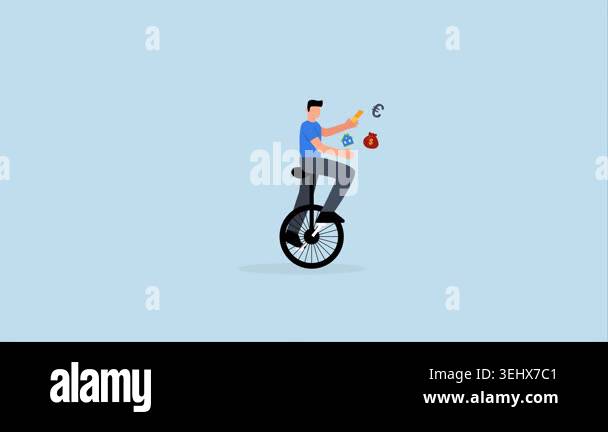 Saving and investment account, 4k animation of Businessman investor ...