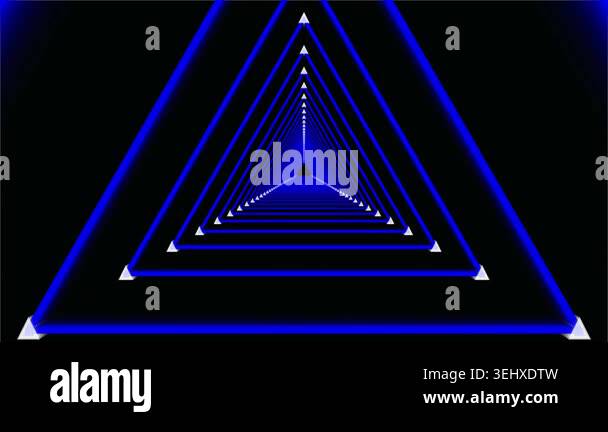 Blue triangle optical illusion Stock Video Footage - Alamy