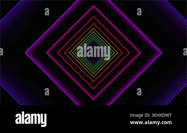 Multicolored diamond shaped tunnel Stock Video Footage - Alamy