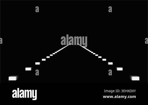 White squares on black background in perspective Stock Video Footage ...