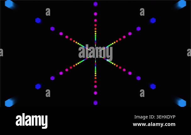 Multicolored dot pattern on black background Stock Video Footage - Alamy