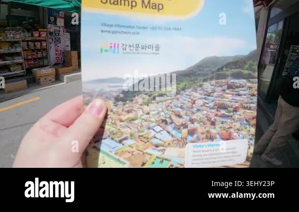 Gamcheon, Busan, South Korea - April 21 2026: People walk in Gamcheon ...
