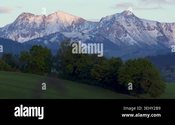 panoramic view of the alps Stock Video Footage - Alamy