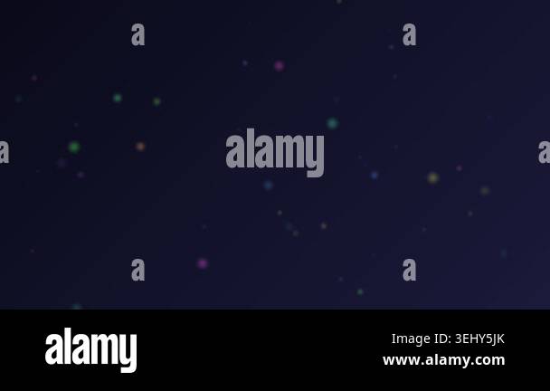 Abstract dark blue background with scattered soft glowing colorful ...