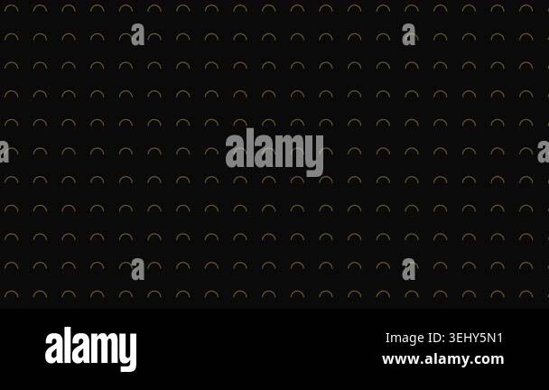 Minimalist repeating pattern of white semicircles on a solid black ...