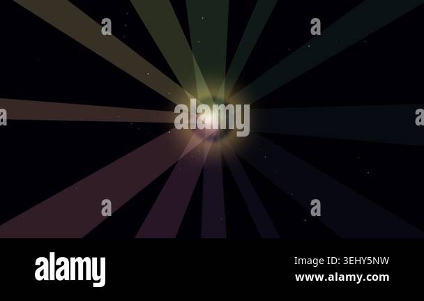 An abstract digital illustration featuring multiple colorful light ...