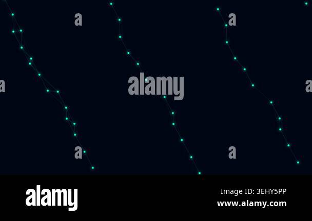 A minimalist digital art piece featuring three vertical, wavy paths ...