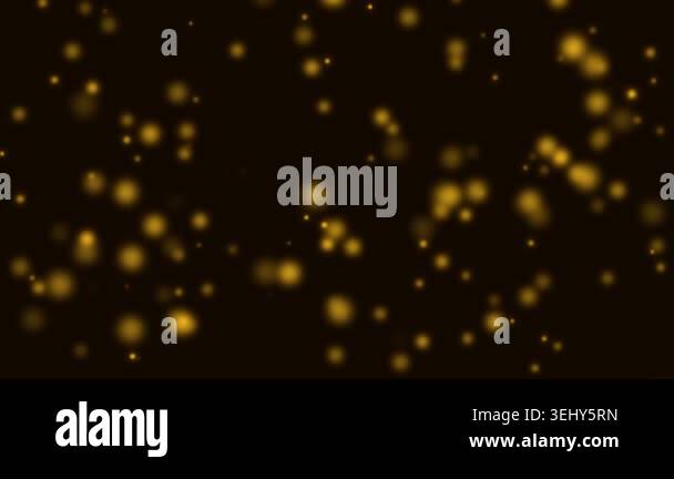 A dark, atmospheric background featuring numerous glowing golden bokeh ...