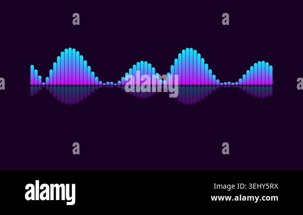 A sleek digital audio waveform visualization featuring vertical bars ...