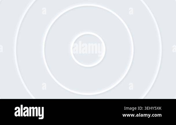 A clean, high-key minimalist background featuring multiple concentric ...